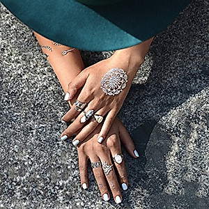 Bling Jewelry Boho Bypass Spoon Band Ring For Women For Men Oxidized .925 Sterling Silver Adjustable