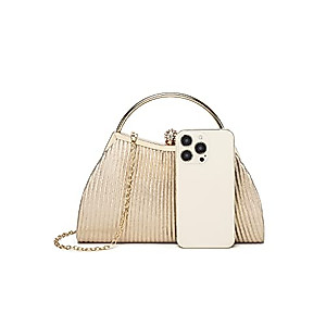 MUDUO Clutch Purses for Women Purses and Handbags Formal Wedding Party Prom Purse Money Bags (Champagne-MI)