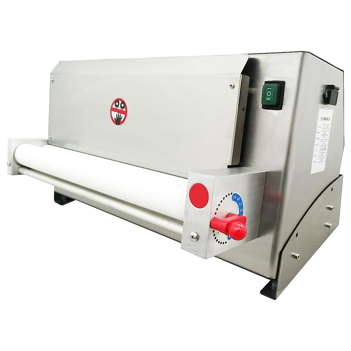 HQHAOTWU Commercial Pizza Dough Roller Sheeter, 19in Electric Pizza Dough Roller, 450W Stainless Steel Pastry Press Making Machine
