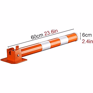 Foldable Parking Barrier Parking Lock, Heavy Duty Parking Bollard Lock Fold Down Barrier Security Parking Barrier with Padlock for Driveways Garage