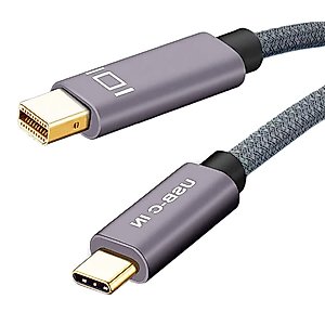 Onep USB C to Mini DisplayPort, Onepeace Thunderbolt 3 Cable to USB C 6.6FT, Compatible for MacBook ProAir 2020-2016, Surface Book2, Galaxy S2191020 (NOT Thunderbolt 2)