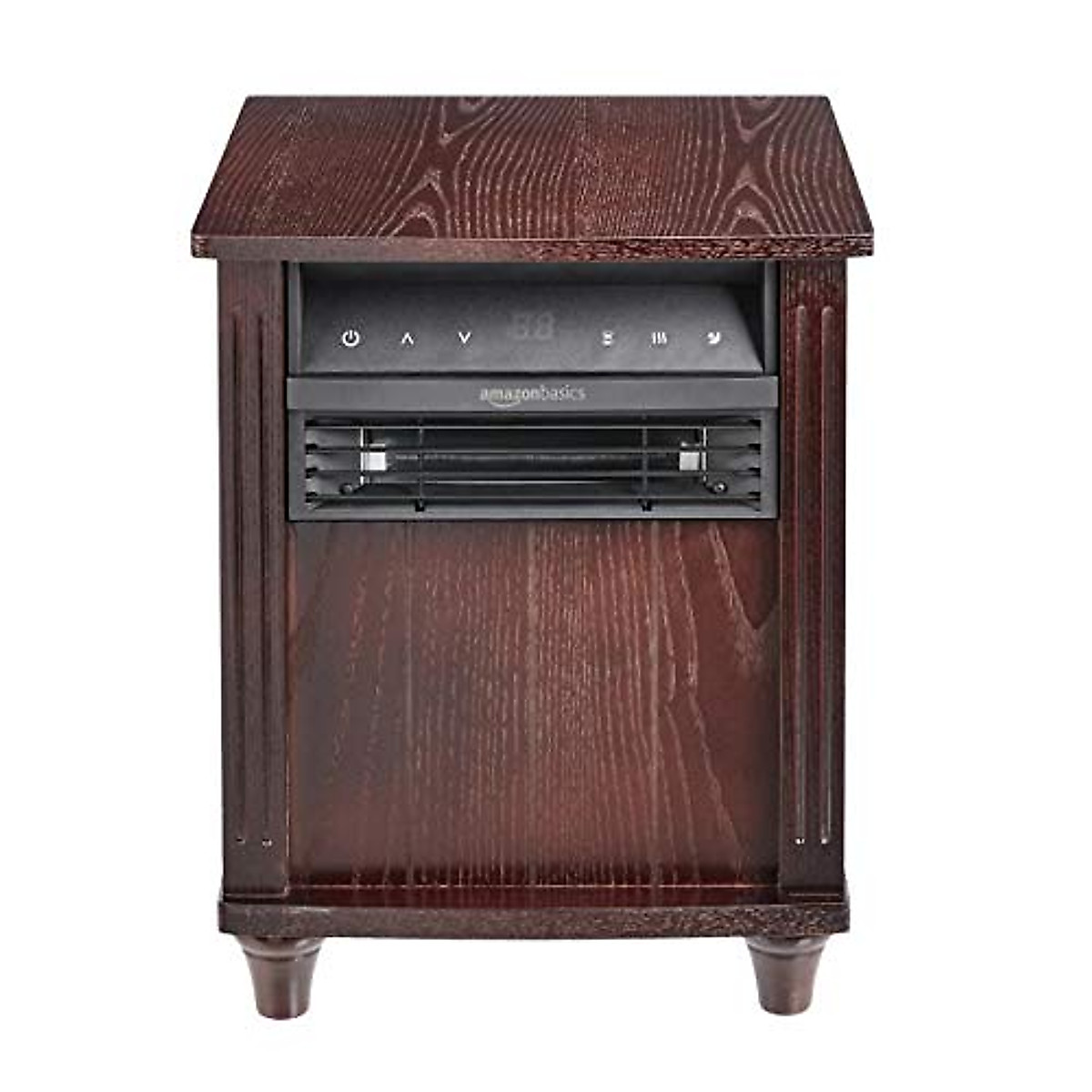 Amazon Basics Cabinet Style Space Heater, Brown Wood Grain Finish, 1500W