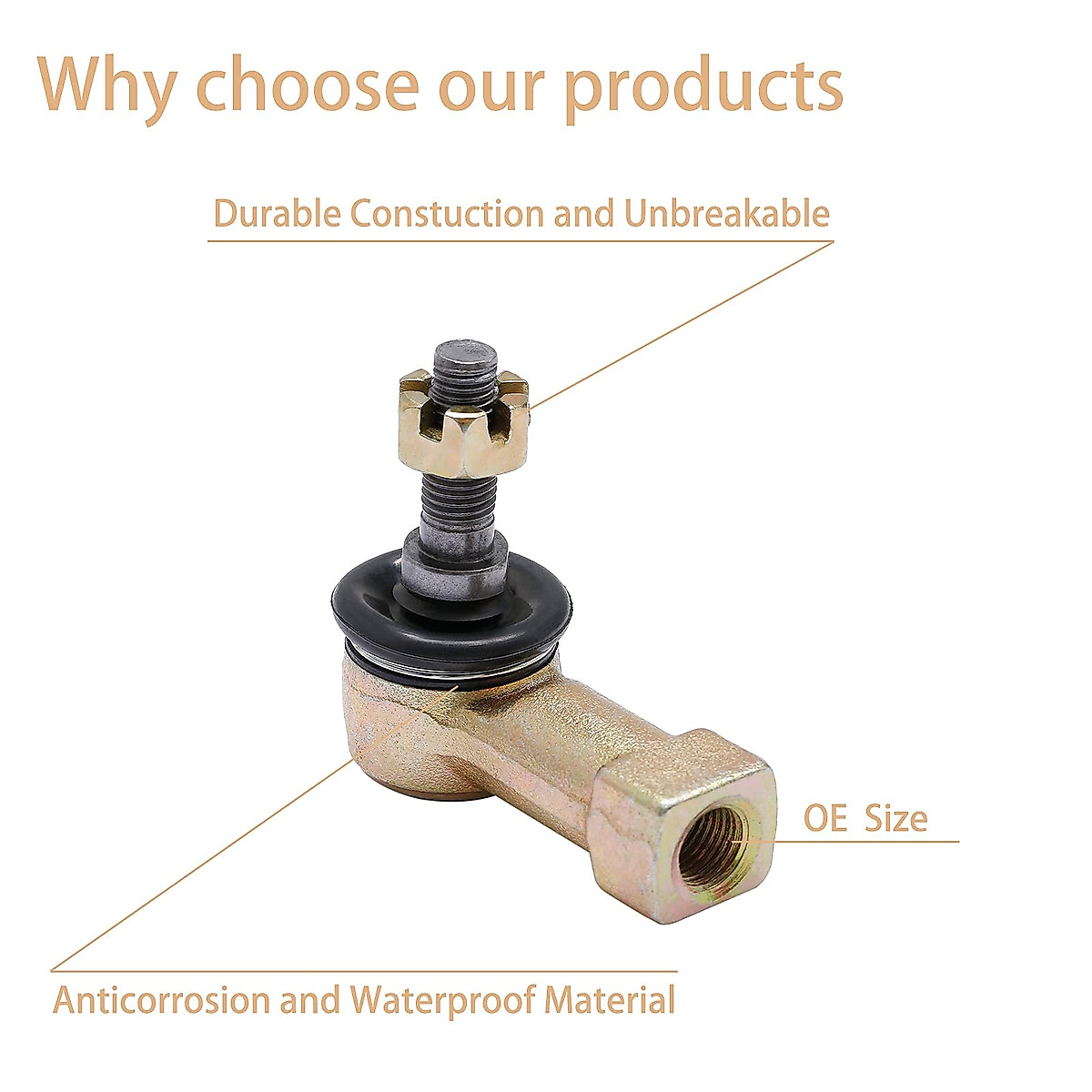 Tie Rod Ends 4PCS & Tie Rod 2PCS Kit, Compatible With 1999-2008 Honda Sportrax 400, 2009-2014 Honda Trx400X, Ball Joint Set, ATV UTV Part Accessories