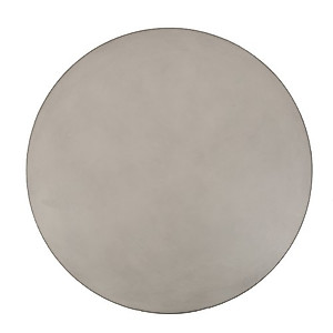 Christopher Knight Home Teague Light Weight Concrete Circular Dining Table with Iron Cross Pedestal Base, White / Black