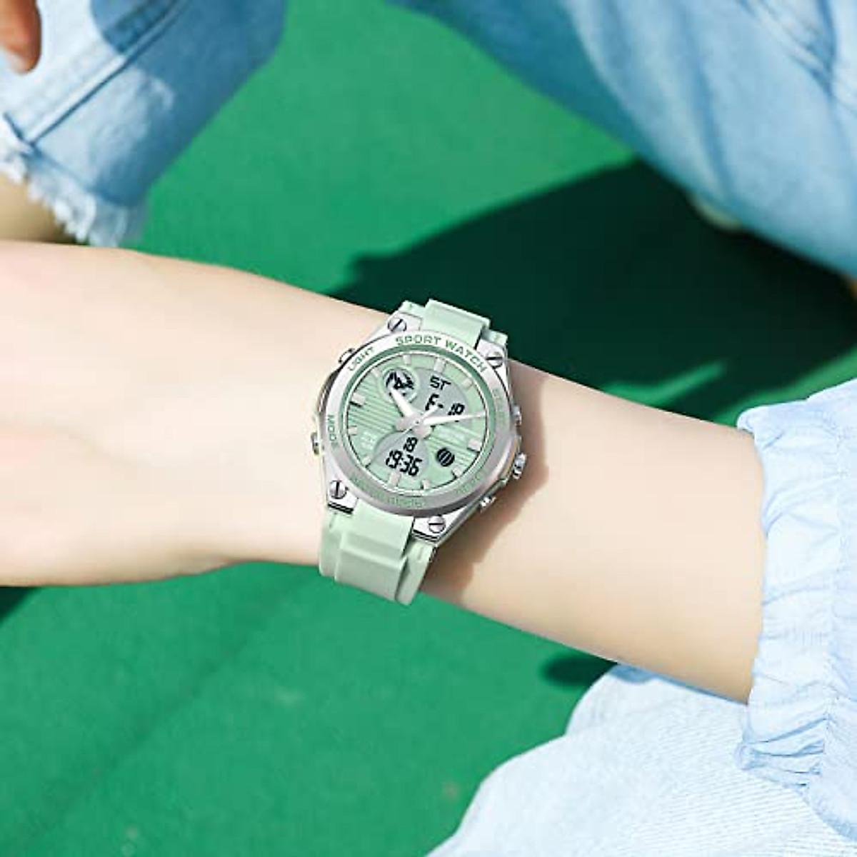 findtime Womens Digital Watch Sport Waterproof Watch Analog Military Tactical Watches LED Backlight Alarm Stopwatch Wrist Watches