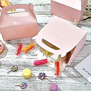 36 Pack Blush Pink Treat Boxes Gable Boxes Party Favor Boxes Paper Gift Boxes for Baby Shower, Birthday, Wedding Party 6.18 x 3.58 x 3.38 Inches (Baby Pink)