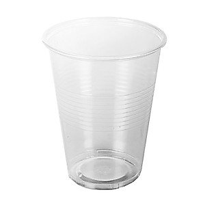 TashiBox 9 oz clear plastic cups - Disposable cold drink party cups (200)