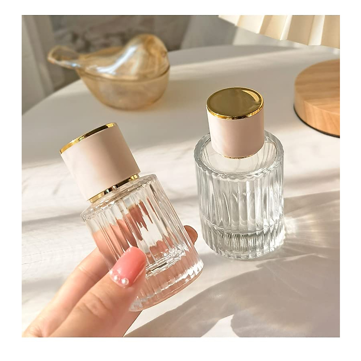 Enslz Perfume Sub-bottling 50ml Glass Spray Cosmetic Replacement BottleS Large Capacity Empty Bottle (50ml)