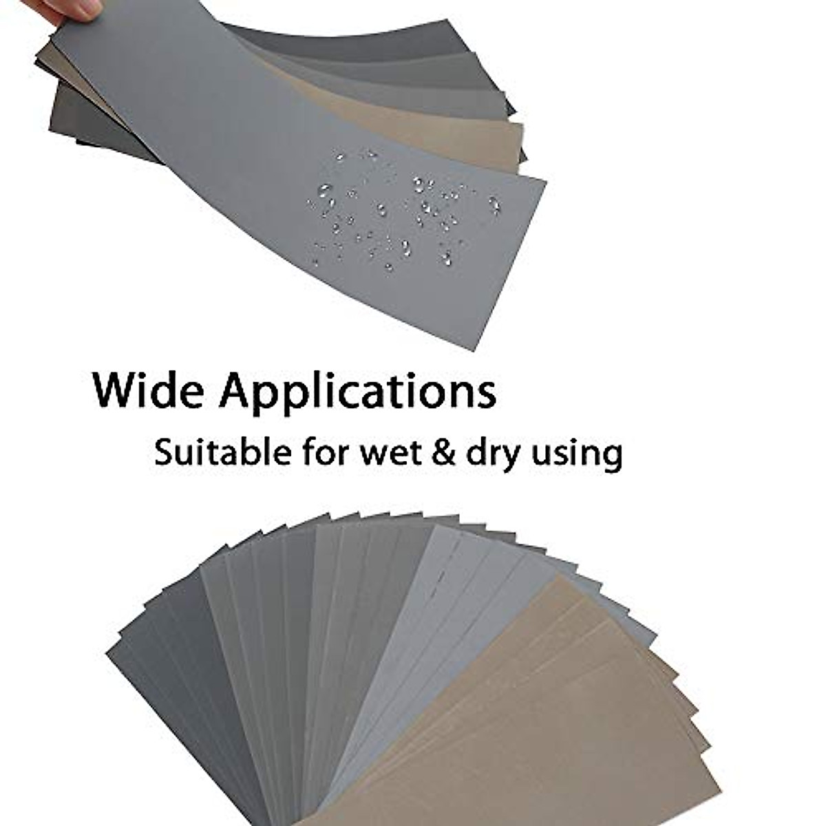 20Pcs Wet Dry Sandpaper, High Grit 1000 2000 3000 5000 7000 Sandpaper Sheets Assortment for Wood Metal Polishing Automotive Sanding, 9 x 3.6 inch by BAISDY