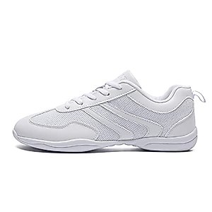 HIKLDK Cheer Shoes Girls White Cheerleading Shoes Youth Women Fashion Sports Shoes Training Athletic Comfortable Ventilation Light Kids Shoes Flats Girl Cheer Sneakers