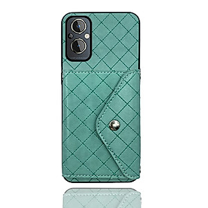 Compatible with OnePlus Nord N20 5G Wallet Case with Crossbody Shoulder Strap and Stand Leather Credit Card Holder Lanyard Cell Phone Cover for One Plus N 20 G5 1 Plus 20N 1plus One+ 1+ N205G Green