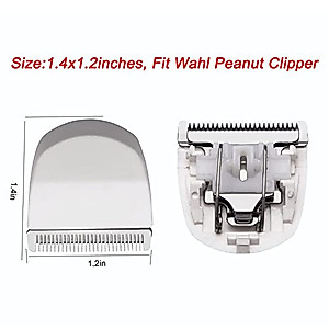 Audoc 2 Pack White Professional Peanut Clipper/Trimmer Snap On Replacement Blades #2068-300 Fits Compatible with Professional Peanut Hair Clipper