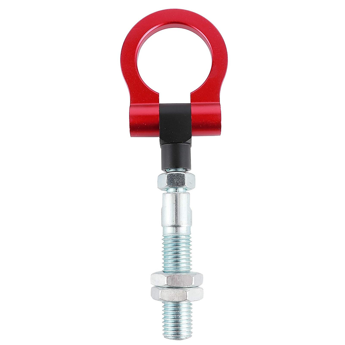 for 2017 for Tow Hook Tow Hook, Heavy Duty Car Racing Tow Hook Red Folding Ring Refitting Front Auto Trailer Accessory Fit for 2012‑2017(Red)