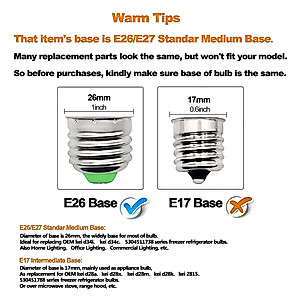 ZHENMING Refrigerator Light Bulb 7W LED E26 100 watt Equivalent E26 Edison Bulb Cool White 6500K Super Bright No Strobe Corn Lamp Non-Dimmable E26 Medium Base, Pack of 2