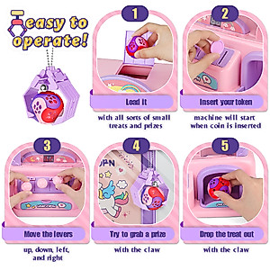 Amy&Benton Girls Remote Control Robot Building Kit Stem Pink Robot Kit with APP for 8-16 Year Old Kids + Claw Machine for Kids Grabber Arcade Crane Venting Toy with Prizes for Girls