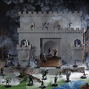 Monster Protectors 56 Fantasy Mini Figures - All Unique Designs - 1" Hex-Sized Compatible with DND Dungeons Dragons, Pathfinder, RPG Tabletop Games - Features Goblins, Orcs, Gnolls, Skeletons & More