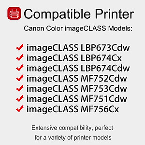4 Pack 069H BK/C/M/Y Toner Cartridge Compatible 5098C001 5097C001 5095C001 5096C001 Toner Cartridge Replacement for Canon imageCLASS LBP673Cdw LBP674Cx LBP674Cdw MF752Cdw MF753Cdw Printer