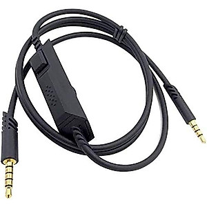 Tobysome A50 Replacement Cable Headphone Cable Audio Cord with Volume Control and Microphone Compatible with Astro A10/A20/A30/A50/A40/A40TR Gaming Headset to Xbox One PS4 Controller