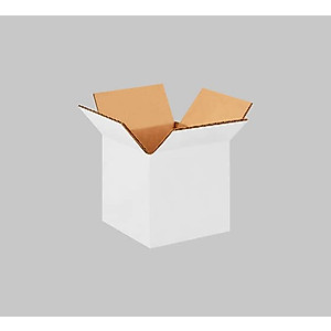 BannerBuzz Shipping Corrugated Box, 100% Recyclable, Made of Single Wall C Flute Corrugated Fiberboard in Semi-gloss White Kraft Paper with ECT 25# (12" x 10" x 8", Pack of 100)