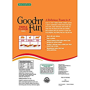 Good 'N' Fun Triple Flavor Twist Chews For Dogs, 22-Count