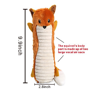 LTOHIRO Dog Toys/Unique Dog Toys/Squeaky Dog Toys/Dog Stuffed Animal Toy/Soft and Durable，Suitable for Small, Medium and Large Dog Plush Toys (Squirrel)