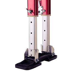 PENTAGON TOOLS A-PT10471118 Professional 18"-30" Red Drywall - Painting - Work Stilts Aluminum
