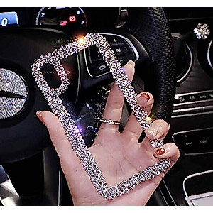 Jesiya for iPhone XR Case 3D Glitter Sparkle Bling Case Luxury Shiny Crystal Rhinestone Diamond Bumper Clear Protective Case Cover for iPhone XR Clear