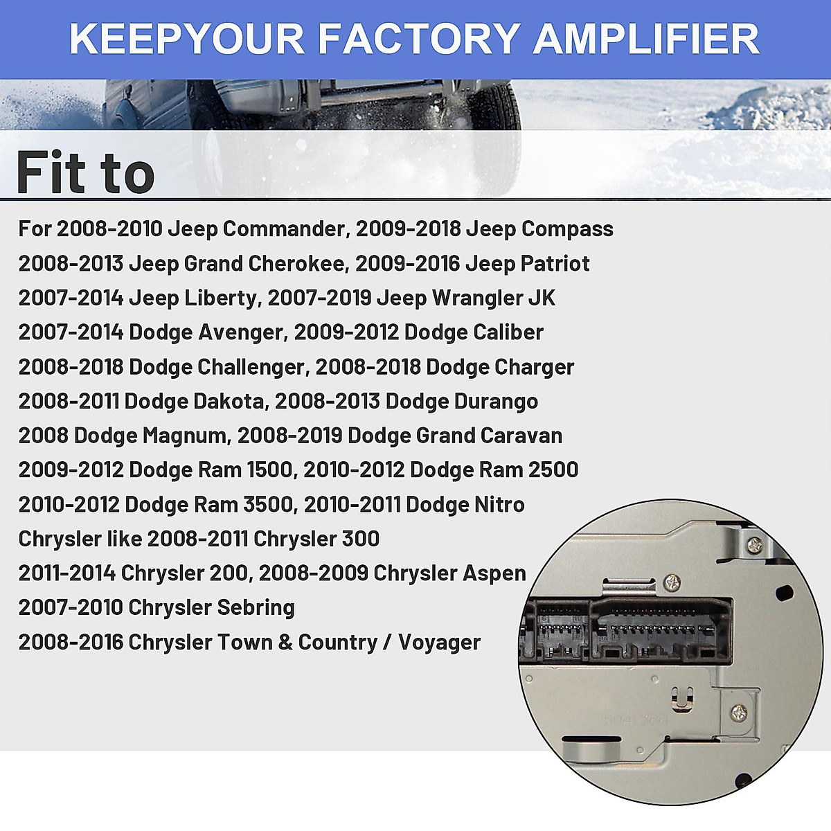 RED WOLF T-Harness Wiring Adapter OBD2 Plug Connector for Select 2008-2018 Jeep Wrangler Chrysler Dodge Ram Aftermarket Radio Stereo Replacement Interface Compatible with Maestro ADS-MRR Module