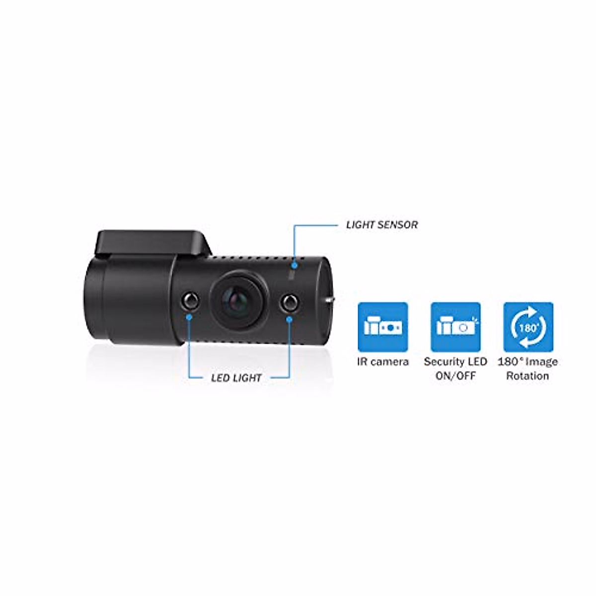 BlackVue DR590X-2CH IR with 32GB microSD Card | Full HD Wi-Fi Dashcam | Interior Infrared (IR) Rear Camera | Taxi Dashcam | Built-in Voltage Monitor