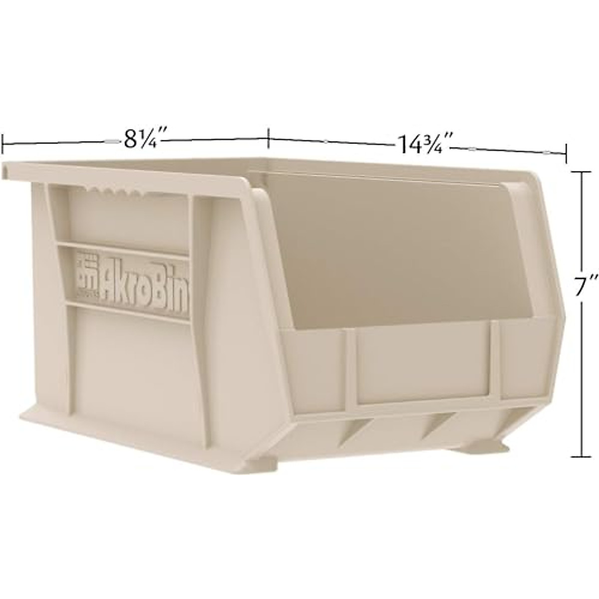 Akro-Mils 30240 AkroBins Plastic Hanging Stackable Storage Organizer Bin, 15-Inch x 8-Inch x 7-Inch, Clear, 12-Pack