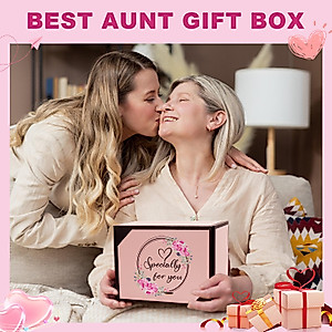 BuiltFit Aunt Gifts Aunt Birthday Gift from Niece - Birthday Gifts for Aunts from Nephew, Christmas Gifts for Aunts, Mothers Day Gift for Aunt, Auntie, Best Aunt Ever Wine Glass Tumbler Gift Box