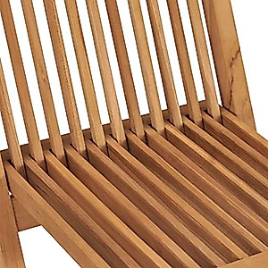 vidaXL 4X Solid Teak Wood Folding Patio Chairs Outdoor Garden Terrace Yard Wooden Seat Sitting Foldable Dining Dinner Chair Furniture