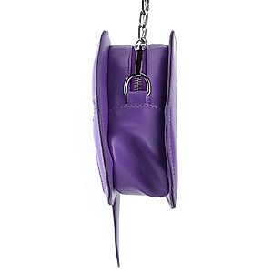 QiMing Mushroom Shoulder Purses,PU Lovely Botany CrossBody Bag for Girl Women(Purple)