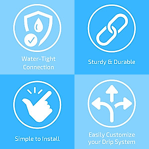 Habitech 1/2" Figure 8 End Cap Plug Irrigation Fittings (12 Pack) - Drip Line Plug Closures compatible with Rain Bird and Most 1/2" Irrigation Tubing or Sprinkler Systems