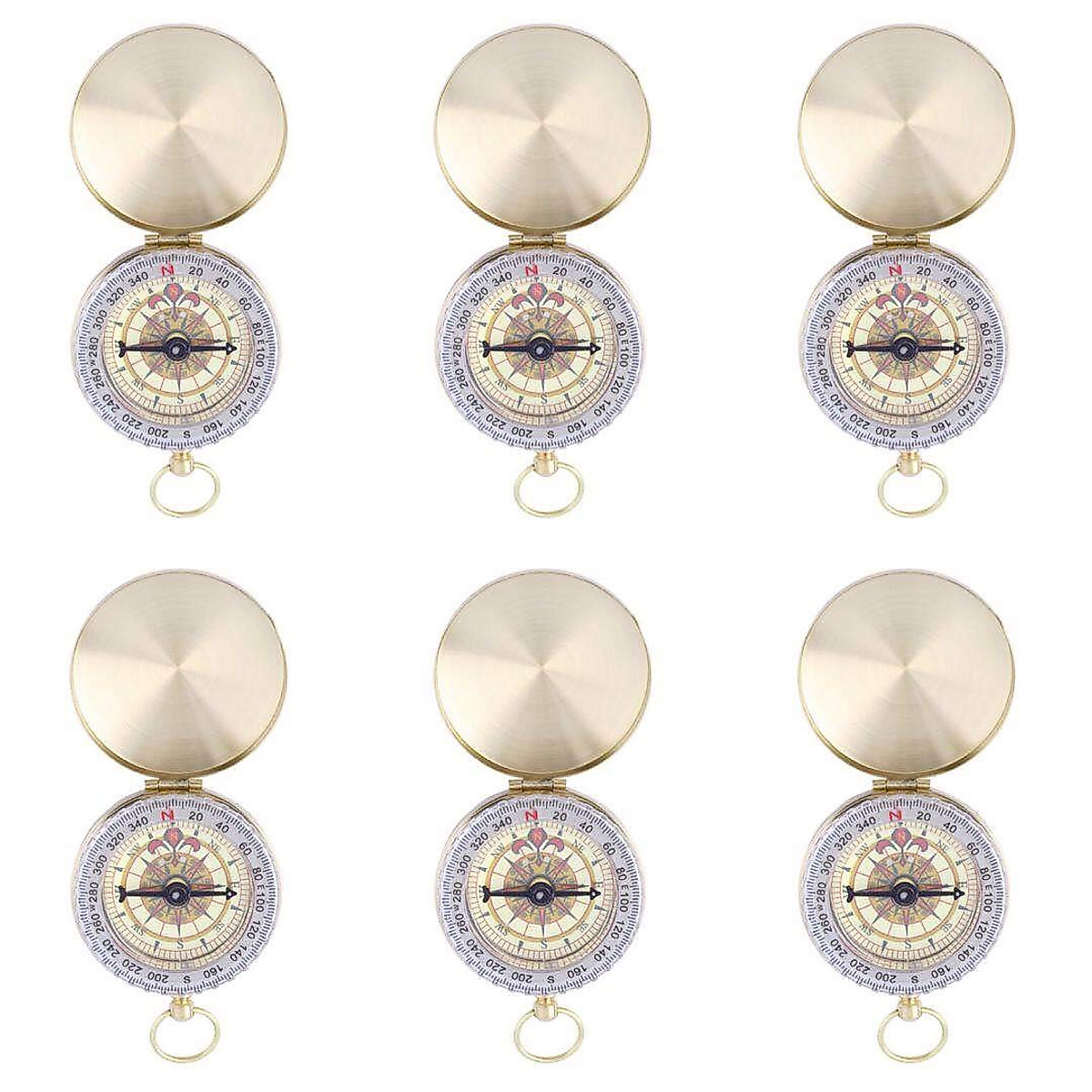 SHENQIDZ 6 Pack Camping Survival Compass,Pocket Compass for Kids,Compass for Hiking or Camping