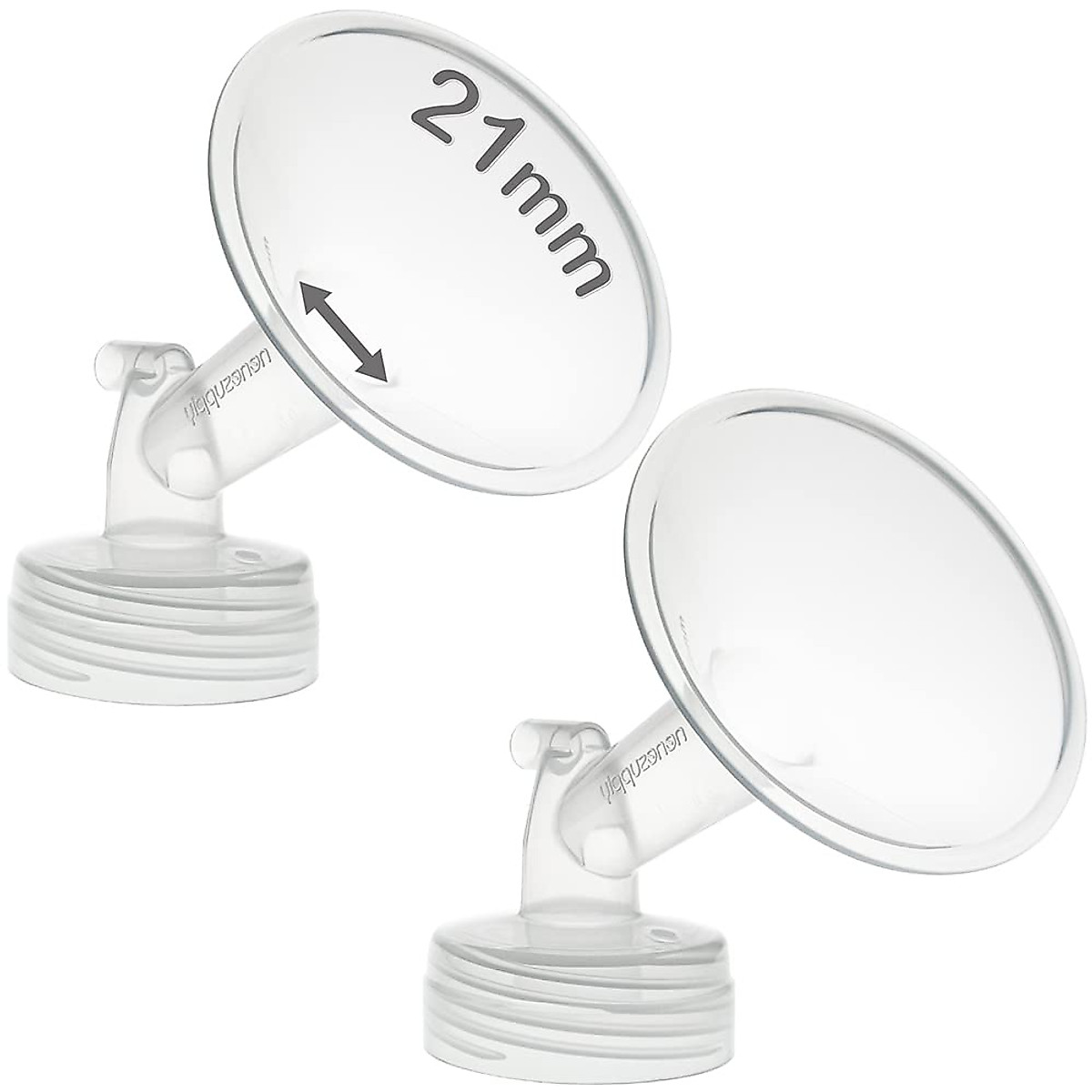 Nenesupply 21mm Flanges 2pc Compatible with Spectra S1 S2 Synergy Gold Motif Luna Breastpumps Replacement to Spectra Pump Parts and Spectra Flange 21mm Replace S2 Parts and Accessories Clear