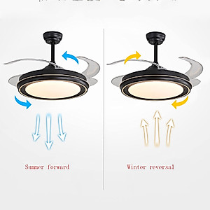 YUEGOO Ventiladores De Techo con Lámparas, Lámpara De Ventilador De Techo, Ventilador De Techo Moderno De 48 "Con Luces Colgantes De Control Remoto Industrial Ligero Para la Sala De Estar De Interiore