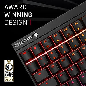 Cherry MX 2.0S Wired Gaming Keyboard with RGB Lighting Different MX Switching Characteristics: MX Black, MX Blue, MX Brown, MX RED and MX Silent RED (White - MX Silent Red Switch)