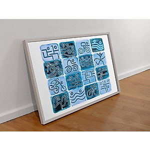 Blue Stamp triathlon V2 - Triathlon Art Print - Triathlon wall decor - Gift for Triathlete- Swim, Bike, Run Poster (14x11)