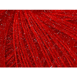 Sparkle Soft Red - Ice Yarns Metallic Lurex Nylon Eyelash Yarn 50gr 153yds