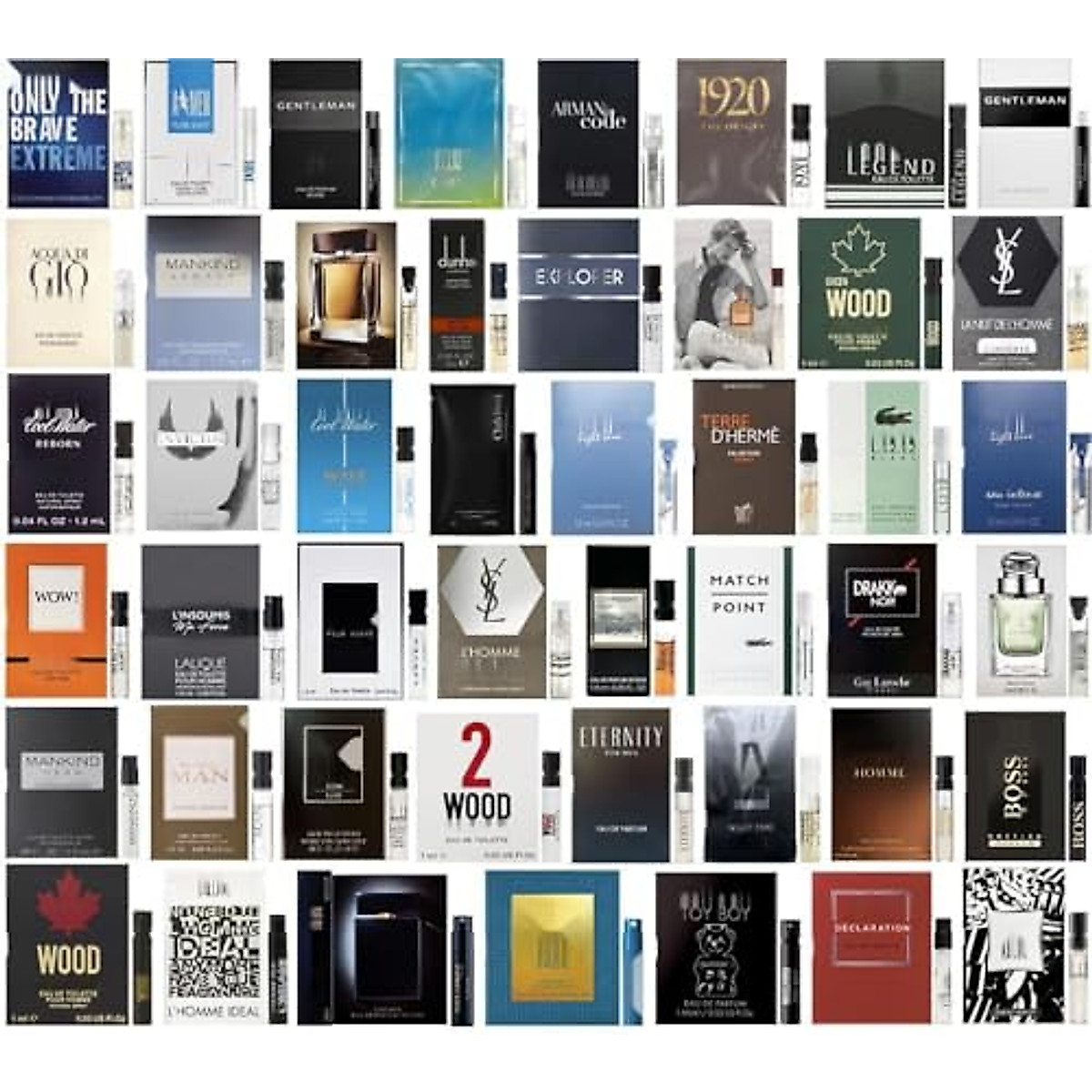 Men's Cologne Top Designer Best Rated Sample Lot - High End Niche Most Popular Fragrance Sampler Vial Set (15 Random Samples)