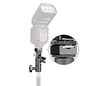 2Pack Updated Flash Bracket Flash Stand Light Stand Bracket Mount with Umbrella Holder Mount Swivel for Camera DSLR Nikon Canon Pentax Olympus and Other DSLR Flashes Speedlite Studio Light LED Light