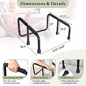 Couch Rails for Elderly Standing Helper Chair Lift Assist Devices for Seniors Handicap Couch Cane Assistance Stand Up Mobility Aids Seat Lifter for Chair Couch Grab Bar Portable Standing Frame