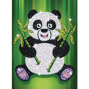 Sequin Art Red, Panda, Sparkling Arts and Crafts Picture Kit, Creative Crafts