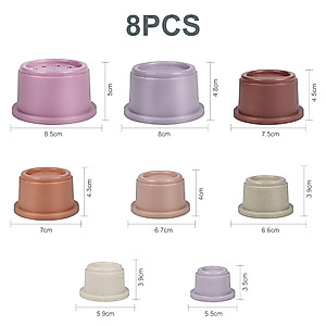 Baby Stacking Toy Cups,Toddler Stackble Bath Toy for 1-3,Nesting Cups Pool Toys for 6-12 Months Infant,Kids Early Educational Montessori Gift for 2-4 Years Old Boys Girls