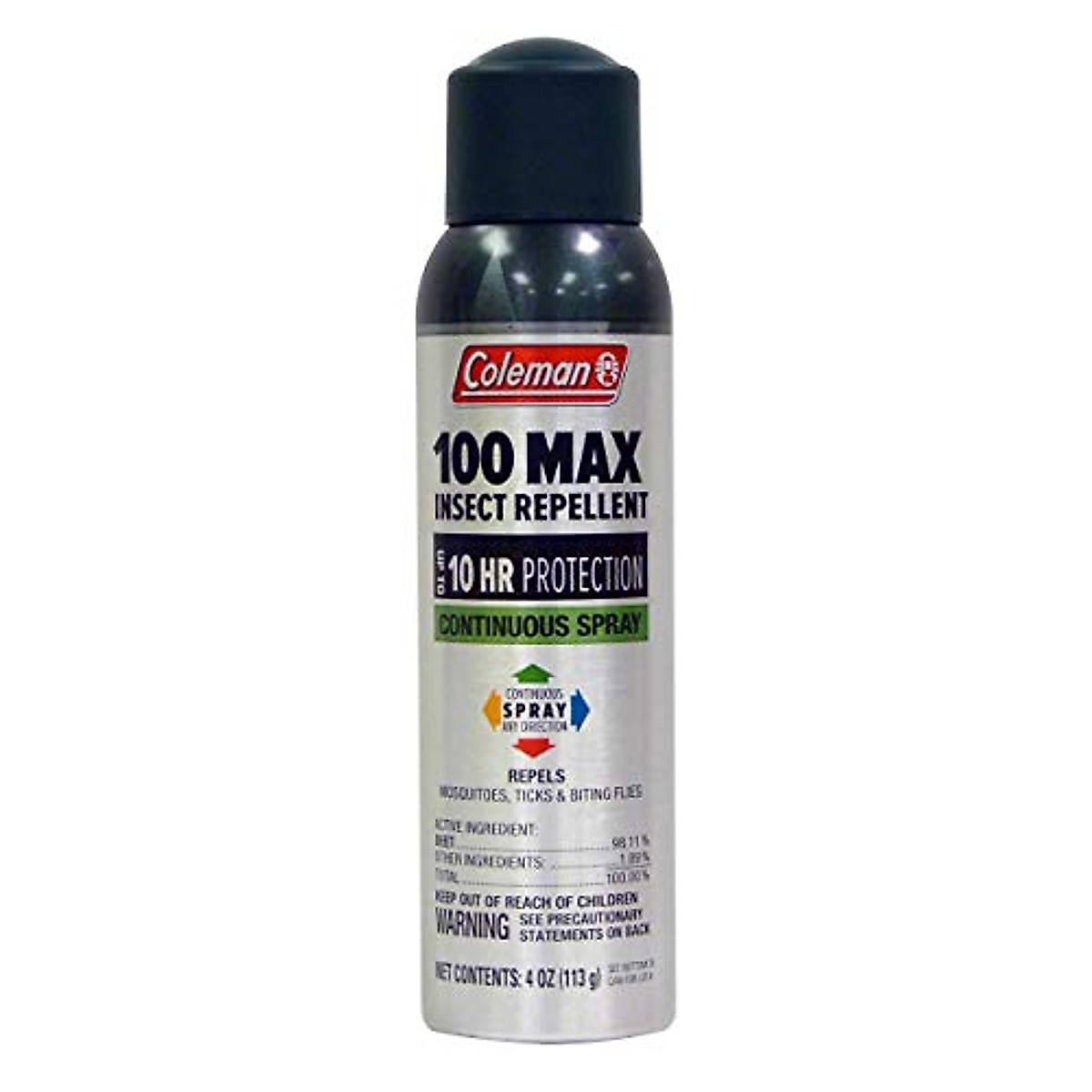 Coleman 100 Max DEET Repellent 4oz Continuous Spray