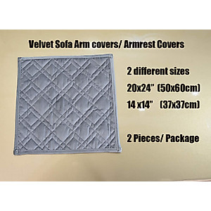 HAOMAIJIA Sofa Armrest Cover, Recliner Chair Arm Cover,Armchair Slipcover Nonslip Quilted Furniture Protector for Leather Sofa Couch (ASand, 14 x14 Inches Sofa Armrest Cover-2 Pieces)