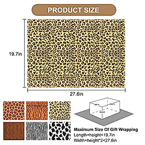 BEISHIDA 6 Styles Wrapping Paper Set-Straw ropes&Stickers&Double-Sided Tape& Bow-Gift Wrap Paper for Christmas, Birthdays, Party, DIY Decorations 6 Sheets Folded 20x28 Inches