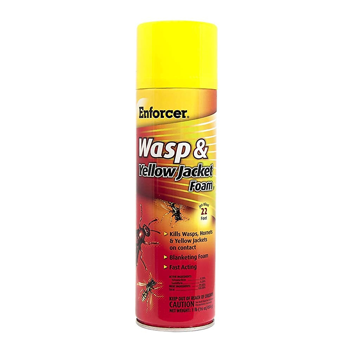 Enforcer Wasp & Yellow Jacket Foam V - 16 oz (Case of 12) - FWH16 - Kills Wasps, Hornets and Yellow Jackets