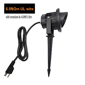 VanRayal 10W Outdoor Landscape Spotlights,120V WarmWhite Garden Pathway Light for Yard,Patio,Lawn, Wall, Flood,Driveway,Tree Lighting,6.5ft Wire,UL Cert,2 Pack